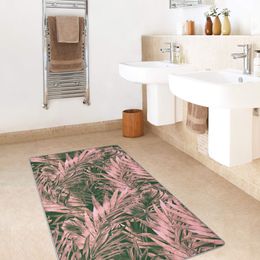 Teppich Tropisches dunkles Unterholz Rosa