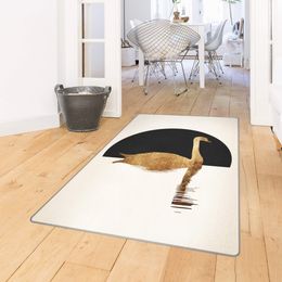 Teppich Schwan in Gold