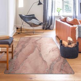 Teppich Farbexperimente Marmor Rose und Glitzer