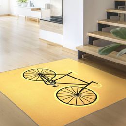 Teppich Fahrrad in Gelb