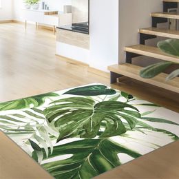 Teppich Aquarell Tropisches Arrangement mit Monstera