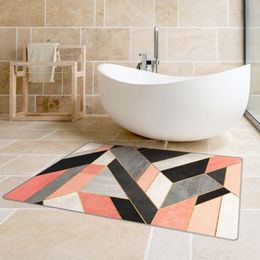 Teppich Geometrie Rosa und Gold