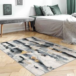 Teppich Abstraktes Aquarell mit Gold