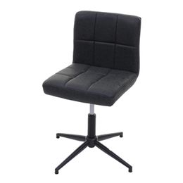 MCW Bürostuhl Cadiz II, Schreibtischstuhl Stuhl, höhenverstellbar Drehmechanismus ~ Kunstleder dunkelgrau, Fuß schwarz