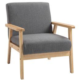 HOMCOM Sessel mit A-förmigen Beine grau 64L x 70B x 72H cm