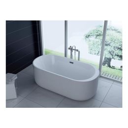 PureHaven freistehende Luxus Acryl-Badewanne 170x80cm elegant inkl. Siphon und Überlaufschutz leicht zu pflegende Oberfläche extra starker Rahmen Weiß - versch. Ausführungen