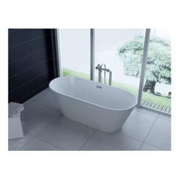 PureHaven freistehende Luxus Acryl-Badewanne 170x80cm elegant inkl. Siphon und Überlaufschutz leicht zu pflegende Oberfläche extra starker Rahmen Weiß - versch. Ausführungen