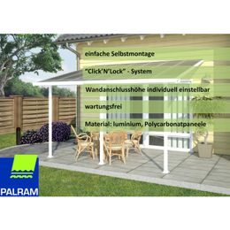 Palram Canopia Feria Terrassen&uuml;berdachung wei&szlig; 425x298x260-305 in cm (LxBxH)