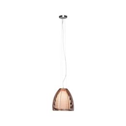 Brilliant Lampe Relax Pendelleuchte 30cm bronze/chrom 1x A60, E27, 60W, g.f. Normallampen n. ent. In der H&ouml;he einstellbar / Kabel k&uuml;rzbar F&uuml;r LED-Leuchtmittel geeignet