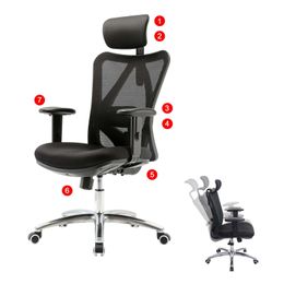 Bürostuhl MCW-J86, Schreibtischstuhl, ergonomisch, verstellbare Lordosenstütze 150kg belastbar ~ ohne Fußstütze, schwarz