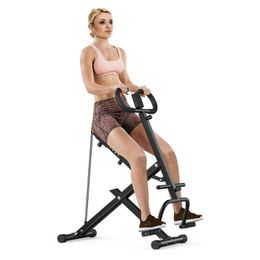 Bigzzia - Total Crunch Fitnessgerät Rider Machine Bauchtrainer Bauchmuskeltrainer Ab Booster Trainingsgerät für Bauchmuskeln Arme Beine Rücken Po,