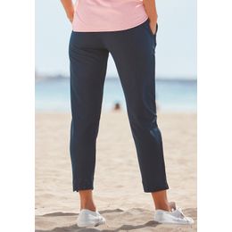 ELBSAND Damen 7/8-Hose, Blau, Gr. L (40), Hosen, Material: Baumwolle