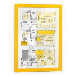 Durable Magnetrahmen DURAFRAME® MAGNETIC A4 gelb A4, 5 St.