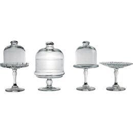 Creatable Servierteller Mini Patisserie-Set, Glas, (4-tlg), Servierset, weiß