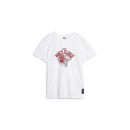 Puma T-Shirt Basketball Graphic T-Shirt Jugendliche, weiß
