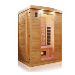 Dewello® Infrarotkabine Infrarotsauna PIERSON 135cm x 105cm inkl. 5 Vollspektrumstrahler, 3 Karbonstrahler, 2 Personen