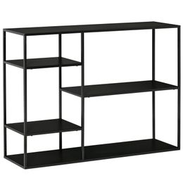 HOMCOM Standregal mit mehreren Ablageflächen schwarz 120B x 35T x 87,5H cm