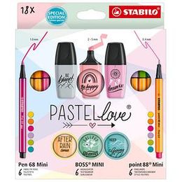 Stabilo Schreibset Pastellove Set farbsortiert