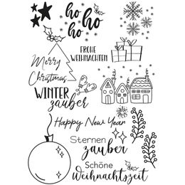 buttinette Silikonstempel "Winter"