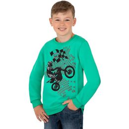 TRIGEMA Sweatshirt &raquo;Sweatshirt mit gro&szlig;em Motiv-Print&laquo; green 140 140 Sweat-Qualit&auml;t