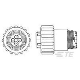 TE Connectivity 788157-1 Rundstecker Stecker, gerade Gesamtpolzahl: 9 Serie (Rundsteckverbinder): CPC 1 St.