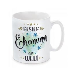 Herzbotschaft Tasse Kaffeebecher mit Motiv Bester Ehemann der Welt