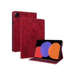 Wigento Tablet-Hülle Für Xiaomi Pad 6 / 6 Pro Kunstleder Schmetterling Style Tablet Tasche