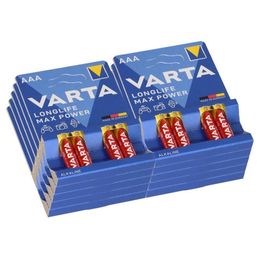 Varta 40x Varta 4703 Longlife Max Power Micro Batterie AAA 10x 4er Blister Batterie