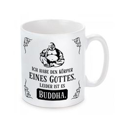 Herzbotschaft Tasse Kaffeebecher mit Motiv Körper eines Gottes