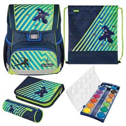 Herlitz Schulranzen Herlitz Schulranzen Set Loop Plus Funky Ninja 5-teilig