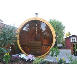 JVmoebel Sauna Sauna Saunafass Gartensauna Außensauna Holzsauna 6-8 Personen