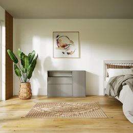 MYCS Sideboard Grau - Sideboard: Schubladen in Grau & Türen in Grau - Hochwertige Materialien - 115 x 79 x 34 cm, konfigurierbar