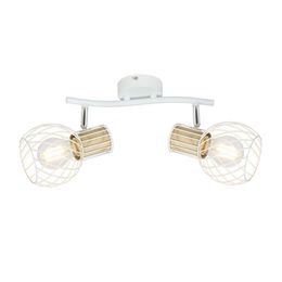 Globo Lighting - LUISE - Strahler Metall weiß, 2x E27