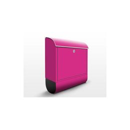 MICASIA Briefkasten Pink - Colour Pink - Pinker Briefkasten mit Zeitungsfach Größe: 46cm x 39cm