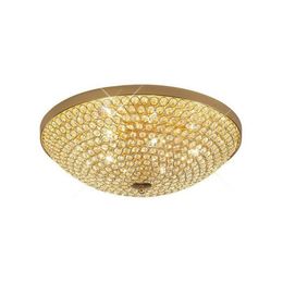 Inspired Diyas - Ava - Flush Bowl Decke 6 Light French Gold, Kristall