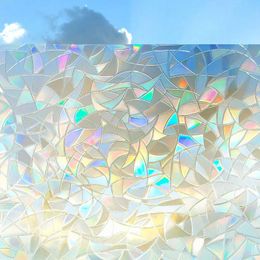 MICASIA 3D Regenbogen-Effekt Fensterfolie statisch haftend Größe HxB: 200cm x 90cm