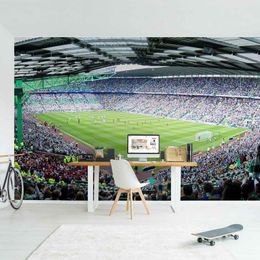 MICASIA - Kindertapete - Vliestapeten - Fußballstadion - Fußball Fototapete Breit Größe HxB: 225cm x 336cm