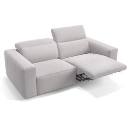 Stoff 2-Sitzer lenola Weiß 196 x 109 x 72 cm - Weiß - Sofanella