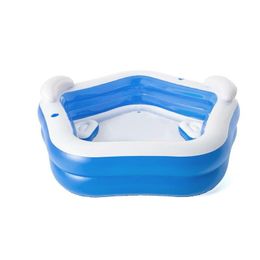 Bestway - Planschbecken Family Pool Fun 213 x 206 x 69 cm Blau