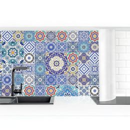 MICASIA Küchenrückwand - Fliesenspiegel - Aufwändige Portugiesische Fliesen Größe HxB: 50x50cm Material: Smart