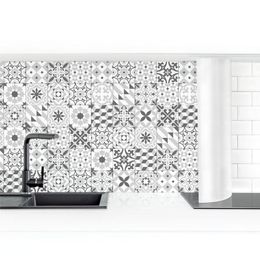 MICASIA Küchenrückwand - Geometrischer Fliesenmix Grau Größe HxB: 50x50cm Material: Smart