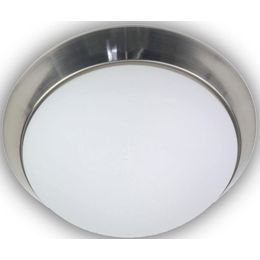 Deckenleuchte Niermann "Opal matt, Dekorring Nickel 50 cm, LED" Lampen Gr. 1 flammig, Ø 50 cm, weiß LED Deckenlampen
