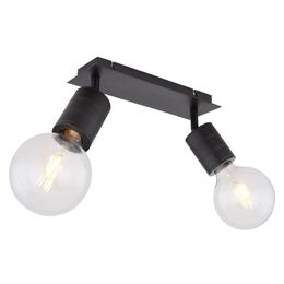 Globo Lighting - HERMINE - Strahler Metall schwarz, 2x E27