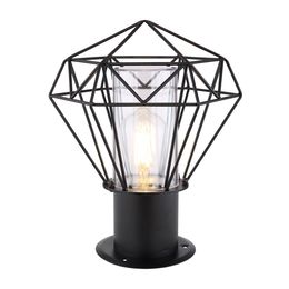 Globo Lighting - HORACE - Außenleuchte Edelstahl schwarz, 1x E27 LED