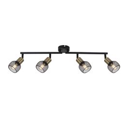 Globo Lighting - FIASTRA - Strahler Metall schwarz matt, 4x E14