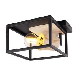 Globo Lighting - HAGAR - Deckenleuchte Metall schwarz matt, 1x E27