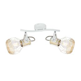 Globo Lighting - BANA - Strahler Metall weiß, 2x E27