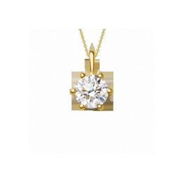 ONE ELEMENT Kettenanhänger 0.3 ct Diamant Brillant Anhänger aus 585 Gelbgold, Damen Gold Schmuck, goldfarben