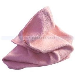 Microfasertuch Mega Clean, Stretch Light rosa 40x40 cm Profi-Pflegetuch für empfindliche Oberflächen