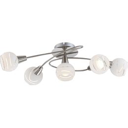 Globo Lighting - DECKENLEUCHTE METALL NICKEL MATT, 5XE14 - Deckenleuchte Metall Nickel matt, 5x E14